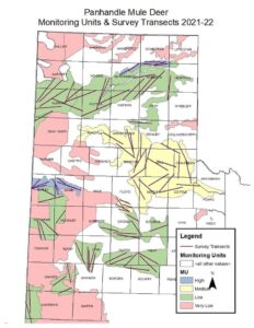 Mule Deer Surveys: Mule Deer Population Density Map in Texas
